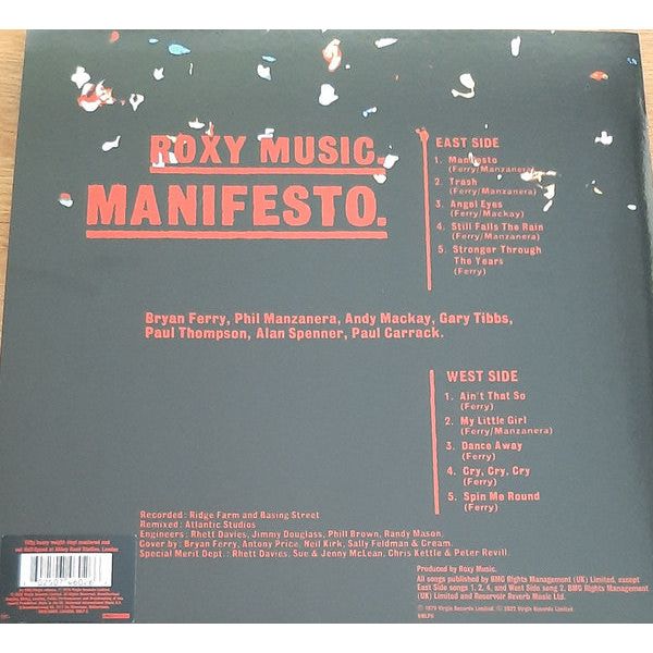 Roxy Music - Manifesto [Half Speed Master Vinyl LP] – Loud & Clear Edinburgh